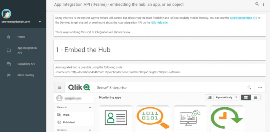 An example of embedding Qlik Sense (mashup and APIs) | withdave